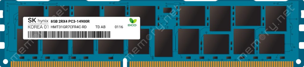 HMT31GR7CFR4C-RD - SK Hynix 1x 8GB DDR3-1866 RDIMM PC3-14900R Dual Rank ...