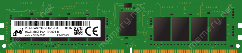 MTA18ASF2G72PDZ-2G3 - Micron 1x 16GB DDR4-2400 RDIMM PC4-19200T-R Dual ...