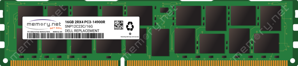 SNP12C23C/16G - Dell 1x 16GB DDR3-1866 RDIMM PC3-14900R Dual Rank x4 ...